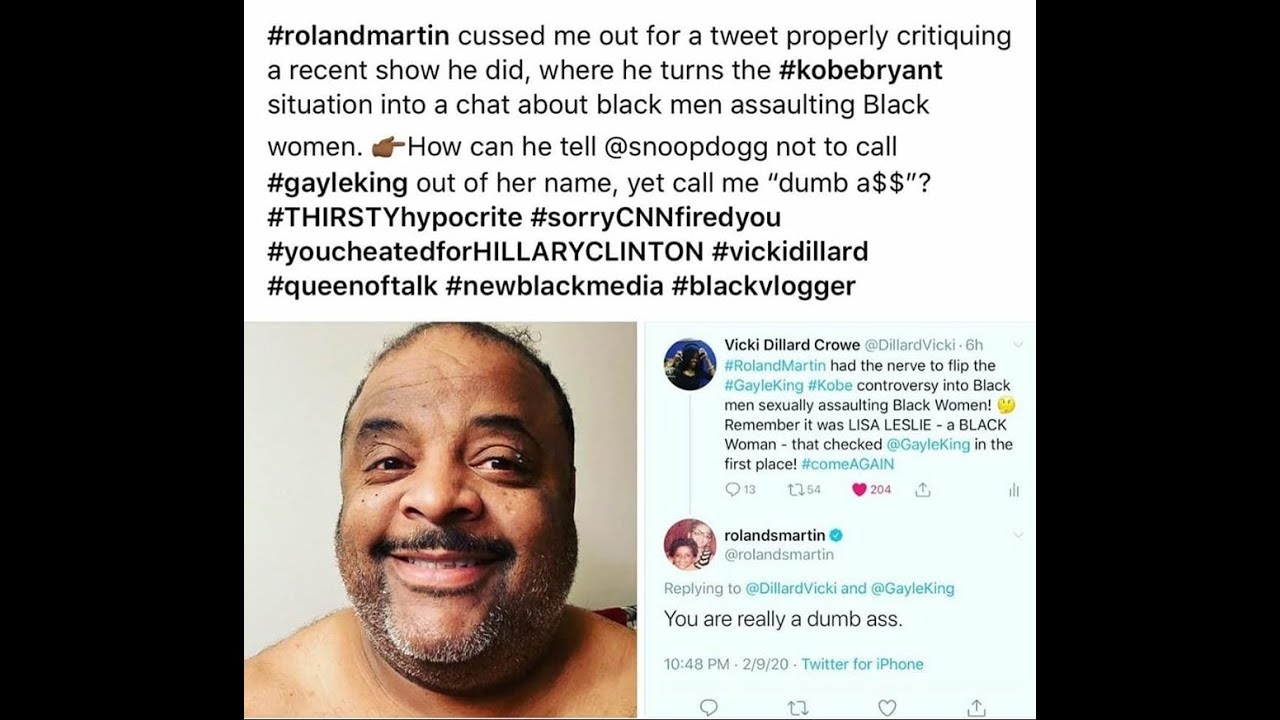 Roland Martin crying like a little b****something about Democrat men ...