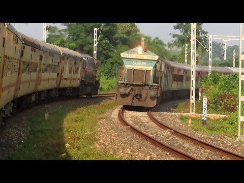 crossing with 15818 Naharlagun-Shokhuvi Donyi polo express led by SGUG WDG4 12164