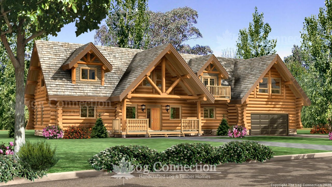 Englewood hand crafted stacked log home 2,920 Sq. Ft. - YouTube