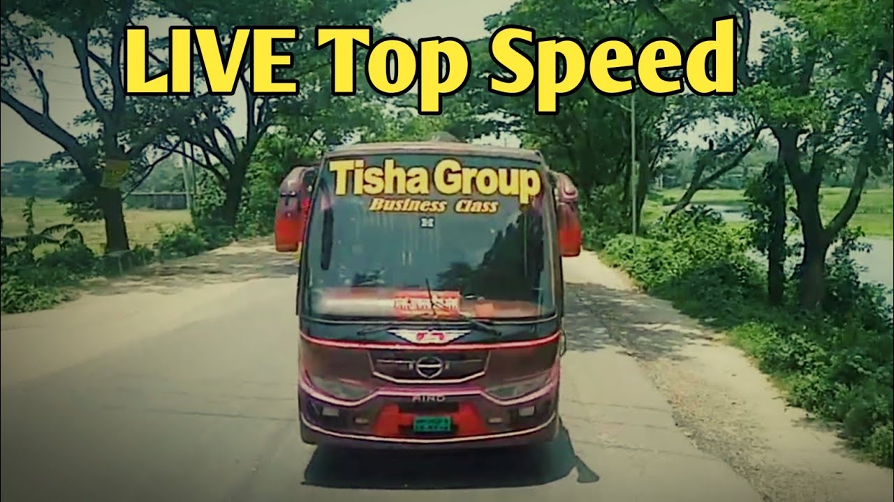 Tisha Group Live Top Speed on Dhaka to Sylhet Highway 🔥🔥 BD BUS RACER ...