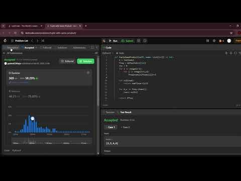 Leetcode Daily - 1726. Tuple with Same Product | Python - YouTube
