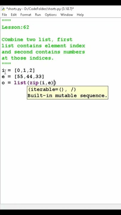 Combine The Two Lists Elements Using Zip Function In Python Shorts Python Coding