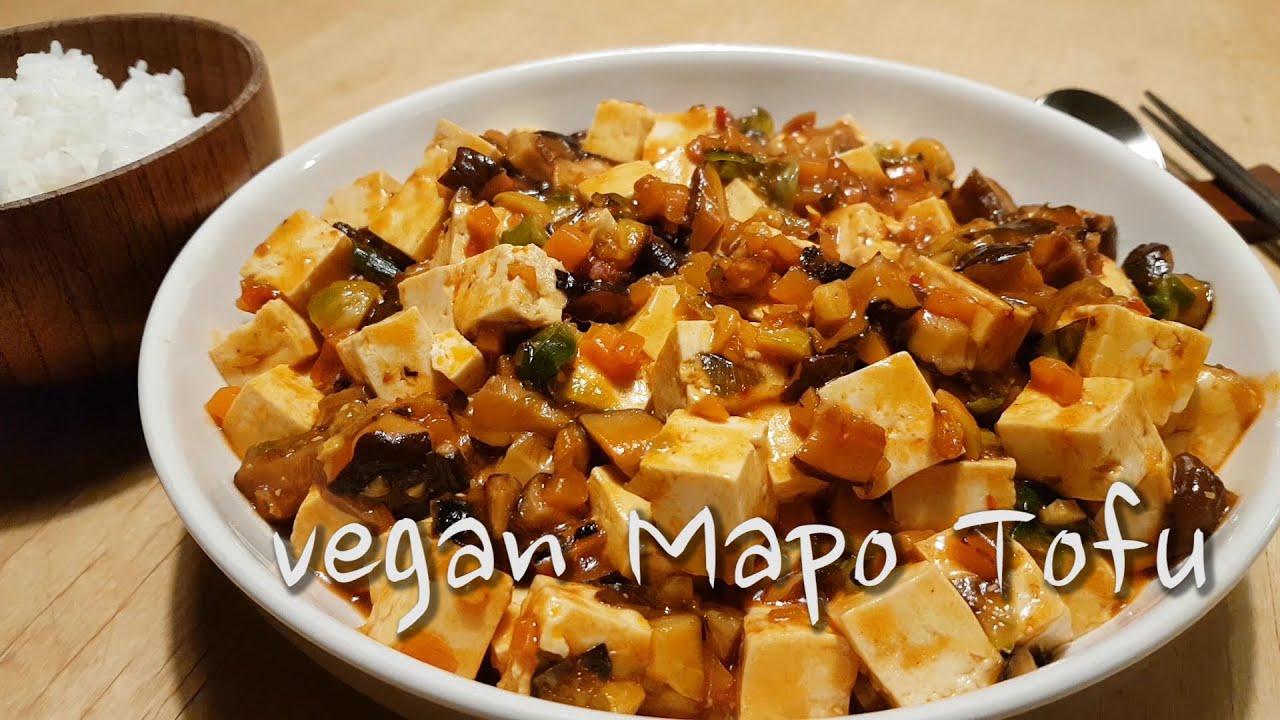 Vegan/Vegetarian Mapo Tofu Cooking 채식 주의자를 위한 마파 두부 요리 - YouTube
