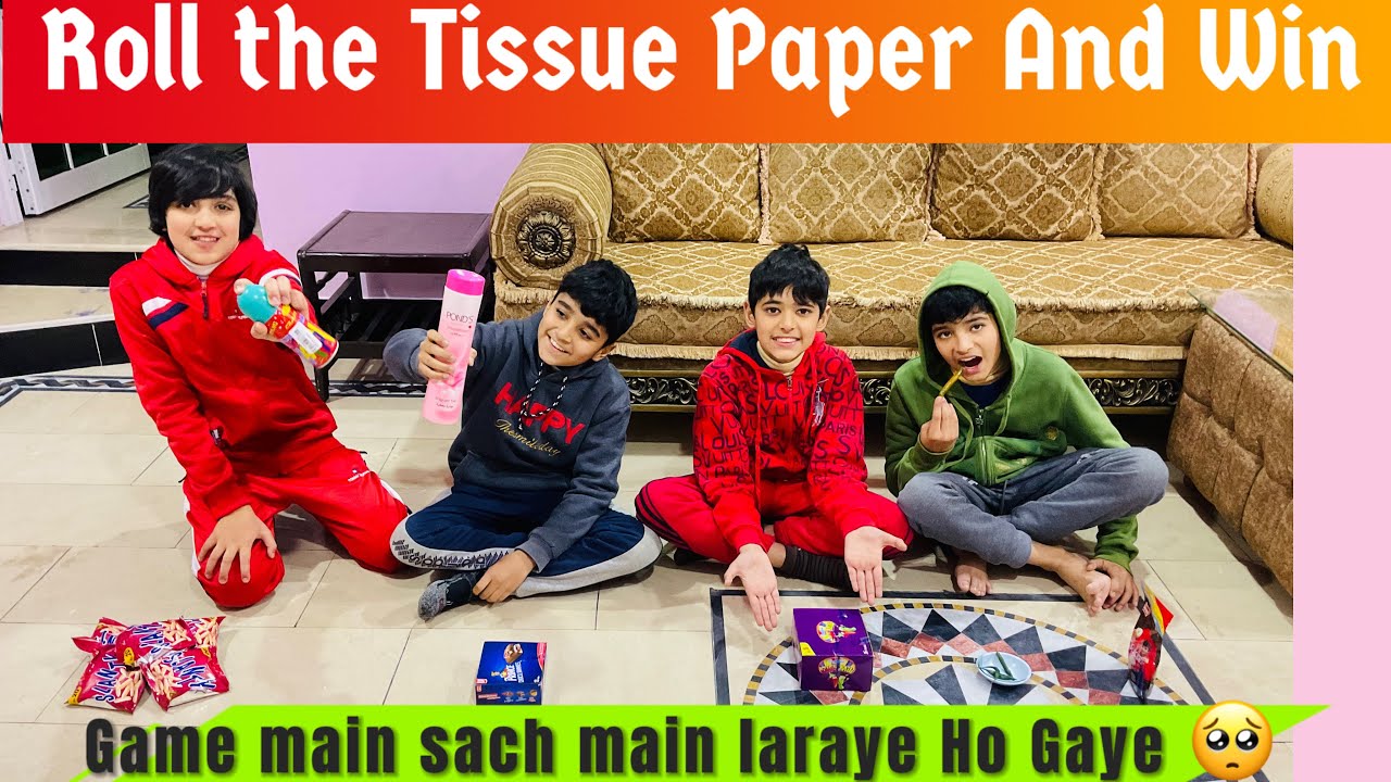Roll the tissue challenge | vlog 6 | game k doran sach main larai go ...
