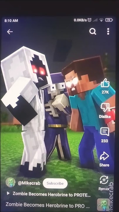 The Zombie Becomes Herobrine In Flash Challenge Zombieshorts