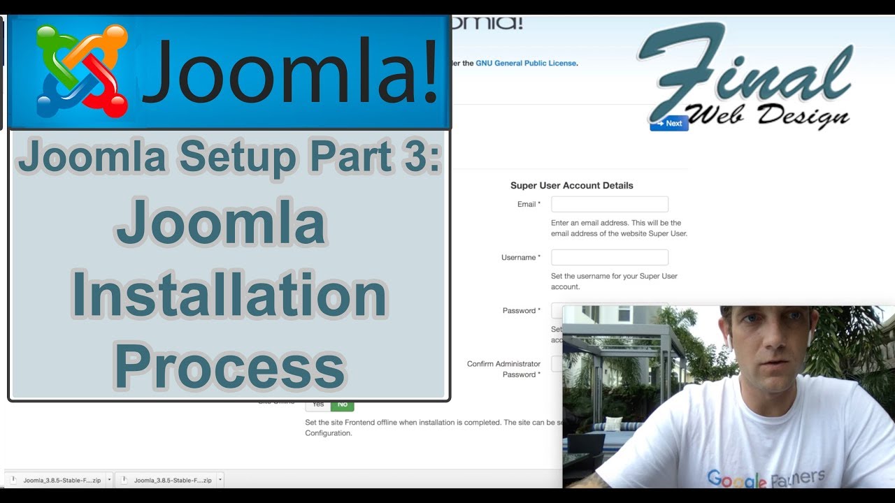 Joomla Setup - Part 3: Joomla CMS Installation Process - YouTube