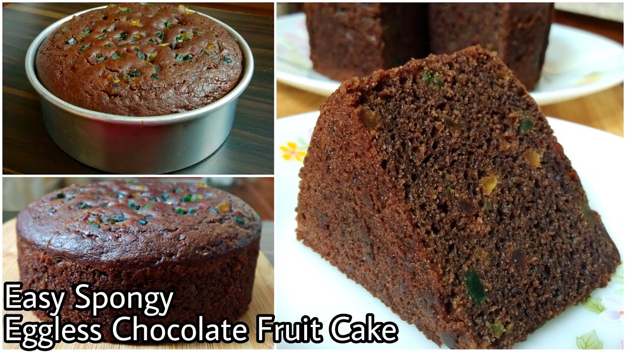 Chocolate Fruit Cake Eggless Fruit Cake Soft Sponge Cake Without Oven Condensed Milk Curd chocolate-fruit-cake-eggless-fruit-cake-soft-sponge-cake-without-oven-condensed-milk-curd