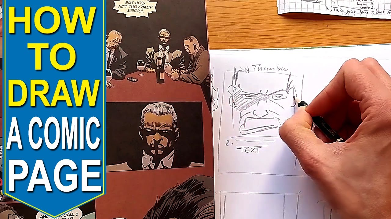 HOW TO DRAW A COMIC PAGE FOR BEGINNERS: The "ONE COMIC PAGE" TASK ...