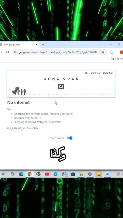 طريقة تهكير لعبة الديناصور تبع جوجل || Chrome Dino Game Hack | Webslide - YouTube