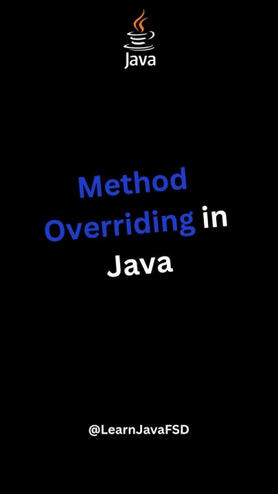 Method Overriding in Java 🔁 | Runtime Polymorphism Made Easy! #java #coding #programming #javaee ...