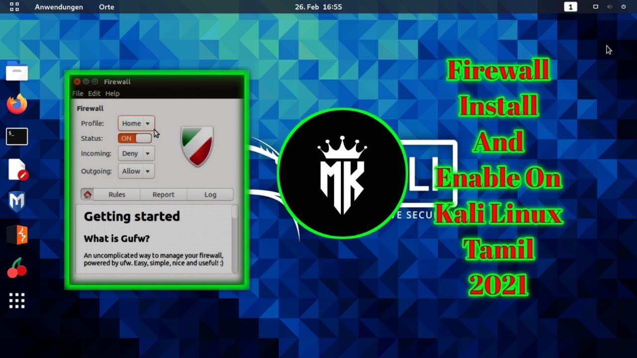 Firewall Install And Enable On Kali Linux Tamil 2021 - # ...