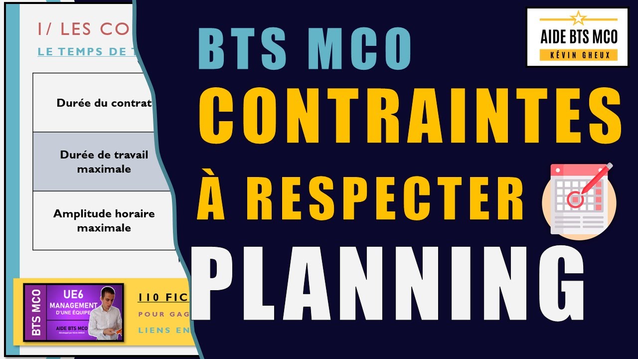 BTS MCO : Quelles sont les CONTRAINTES à respecter pour faire un ...