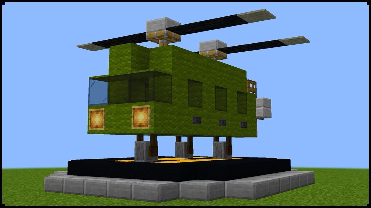 How to Build a Transport Helicopter | Military Base in Minecraft - YouTube