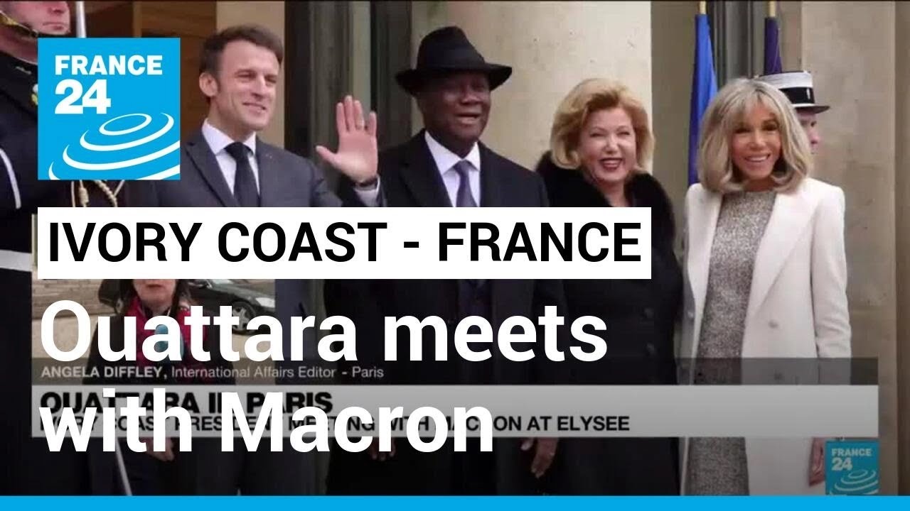 Ivory Coast President Ouattara meeting with Macron in Paris • FRANCE 24 ...