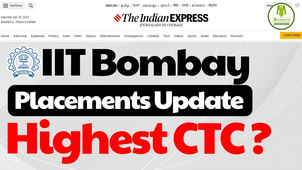 IIT Bombay - Placements Update !!! | MBA Programme | Highest CTC ...
