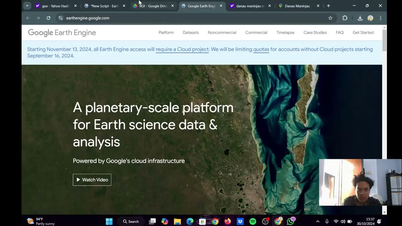 Tutorial SIG (9). Pengenalan GEE (Google Earth Engine) - YouTube