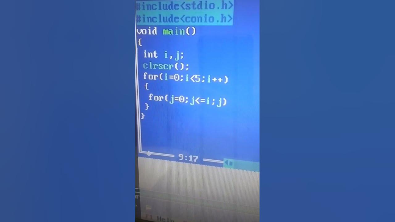 Pattern In C Programming Program Learncoding Nehamaam Cprogramming Turbocpp C Pattern Youtube