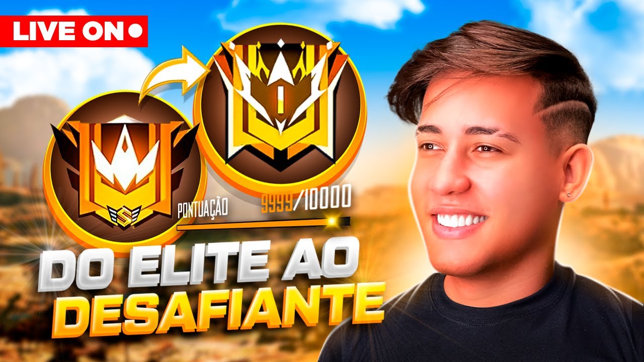 LEVELUP AO VIVO 💙 ELITE AO DESAFIANTE SOLO 💙 FREE FIRE MOBILE 💙 - YouTube
