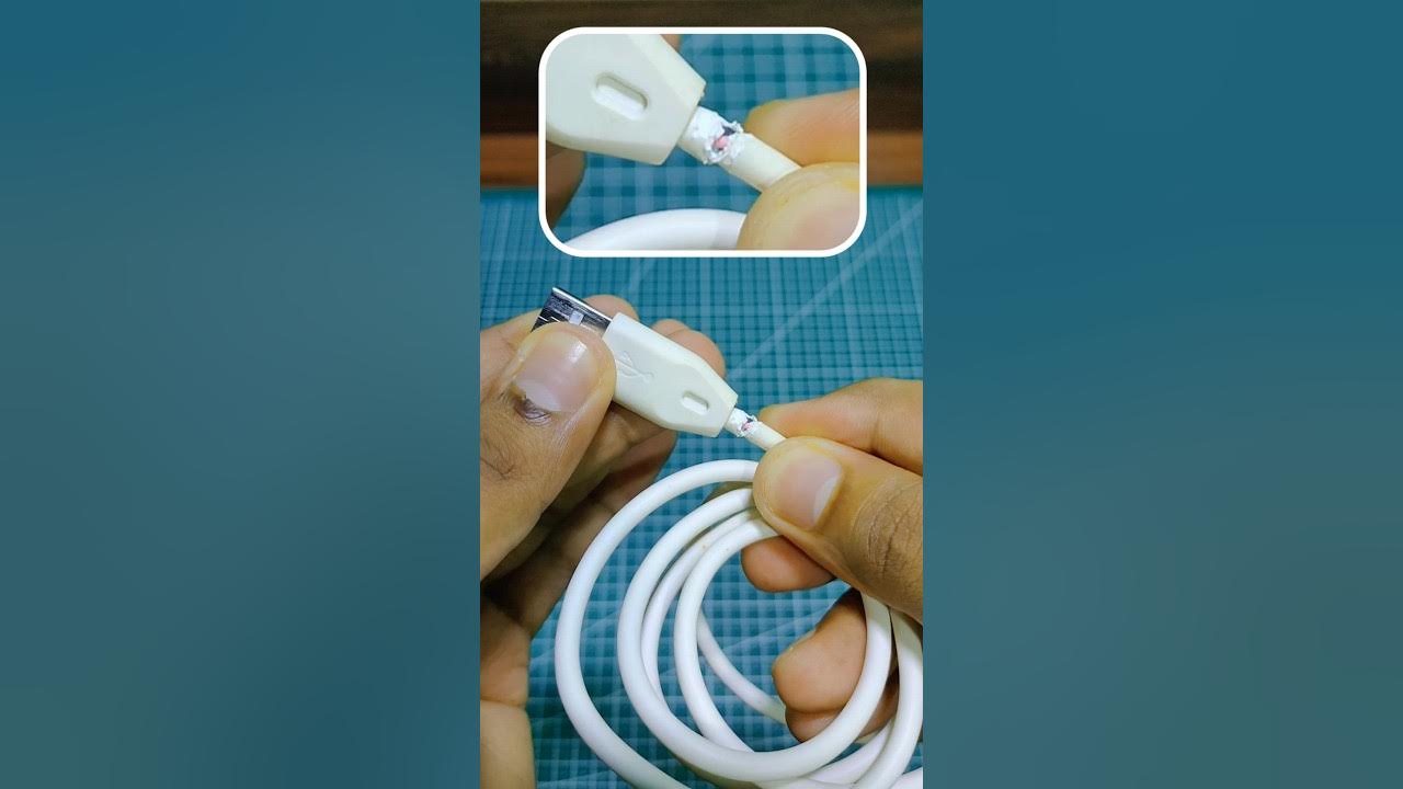 How To Repair Broken Mobile Charger Cable || Life Hacks || Viral Shorts || Creastar - YouTube