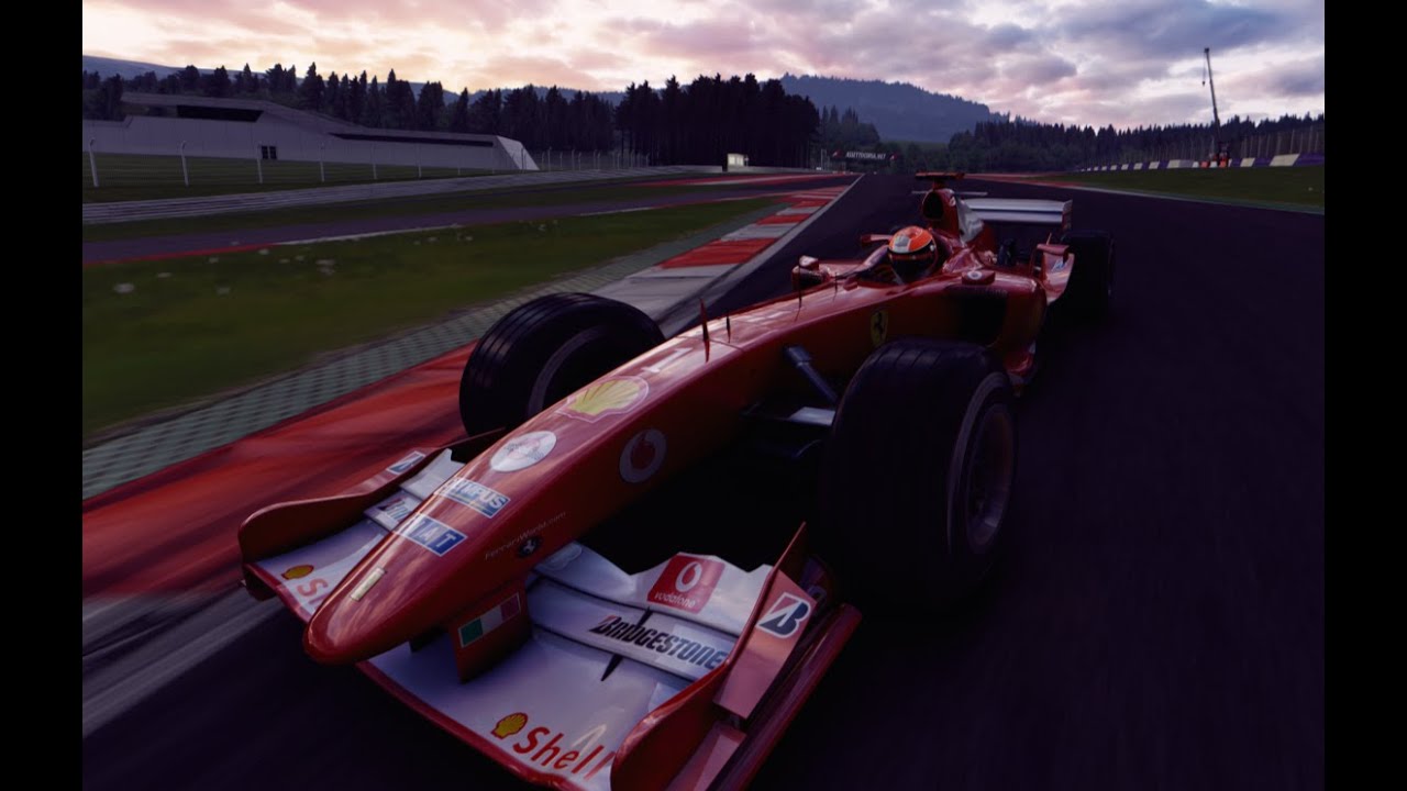 Ferrari F2004 @ Red Bull Ring (national) with telemetry. 0:36.972 - YouTube