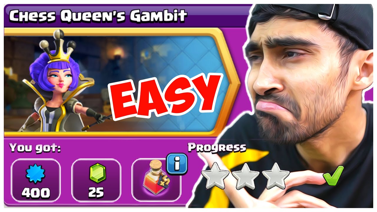 3 Star Chess Queen's Gambit Challenge Easily🔥🔥(COC) - YouTube