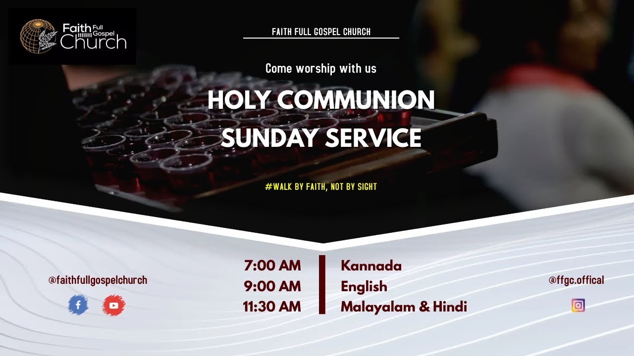LIVE | ENGLISH || Holy Communion Sunday Service || 05-Nov-2023 [FFGC ...