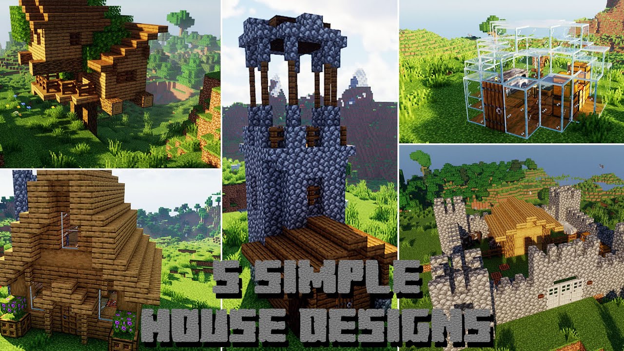 5 Cool and Easy beginner bases in Minecraft you should try!: Timelapse ...