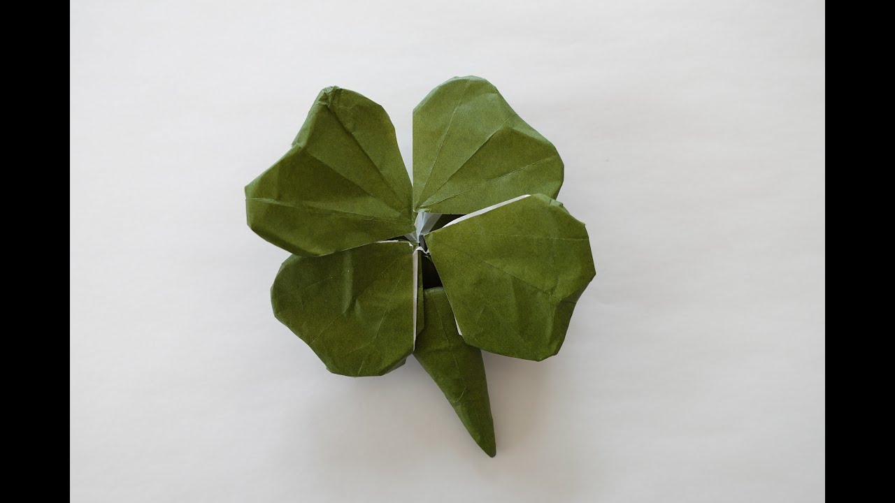 Origami Four Leaf Clover Tutorial - YouTube