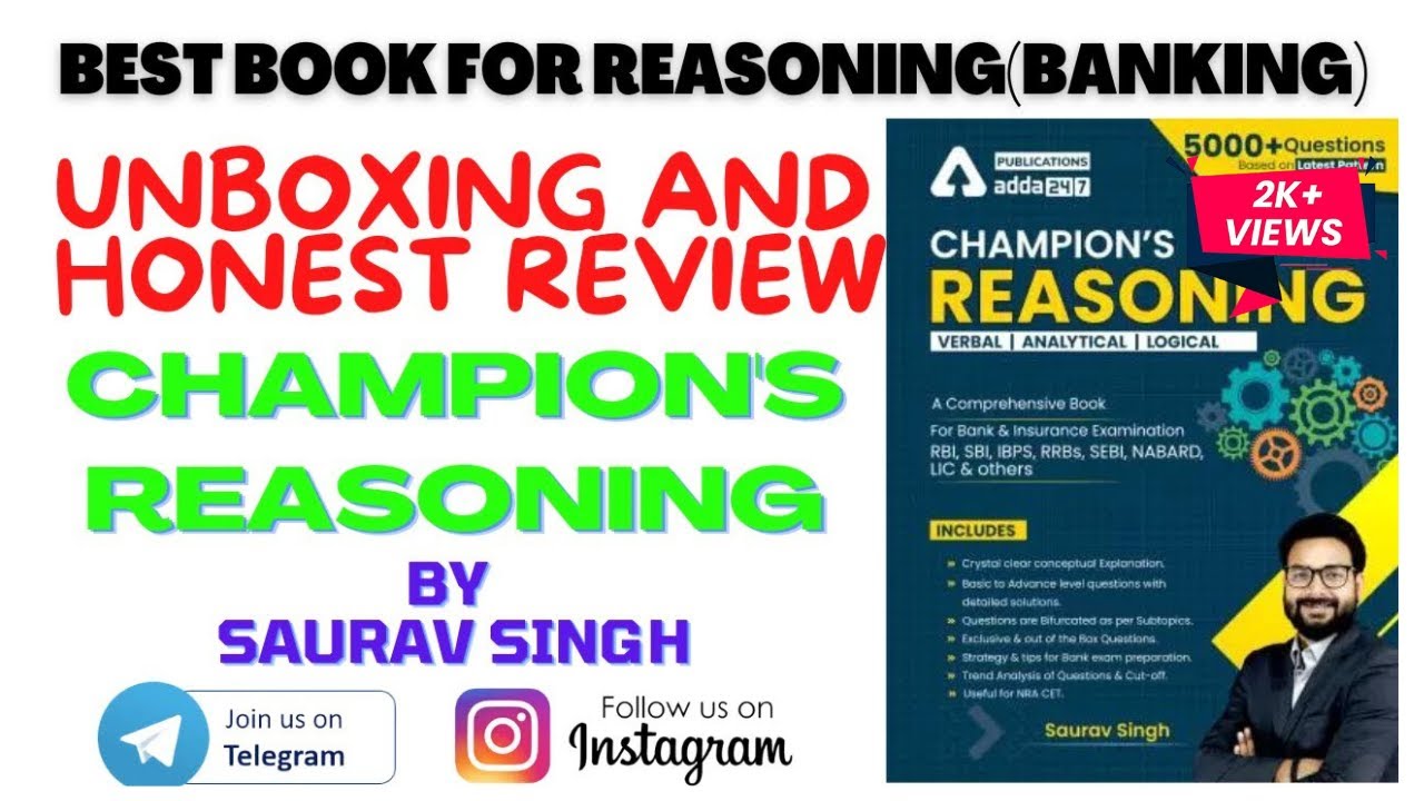 Champion's Reasoning Book by Saurav sir || Unboxing and honest review ...