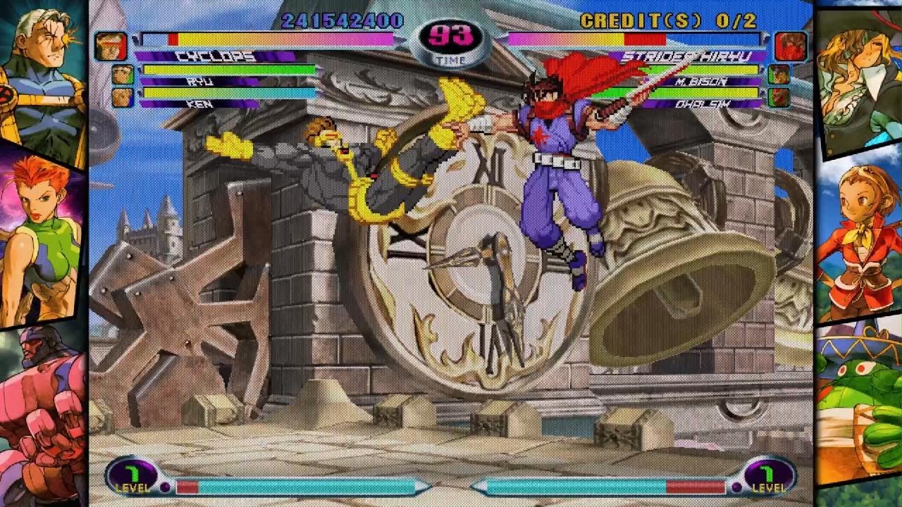 MARVEL vs. CAPCOM 2 Cyclops Ryu Ken Vs Strider Hiryu M.bison Dhalsim ...