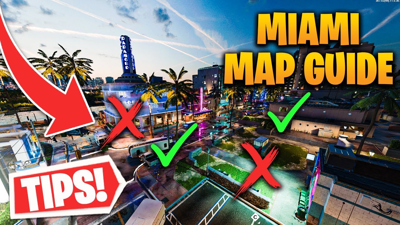 *MIAMI MAP GUIDE* Best Spots & Lines of Sight on Miami for HIGH KILL ...