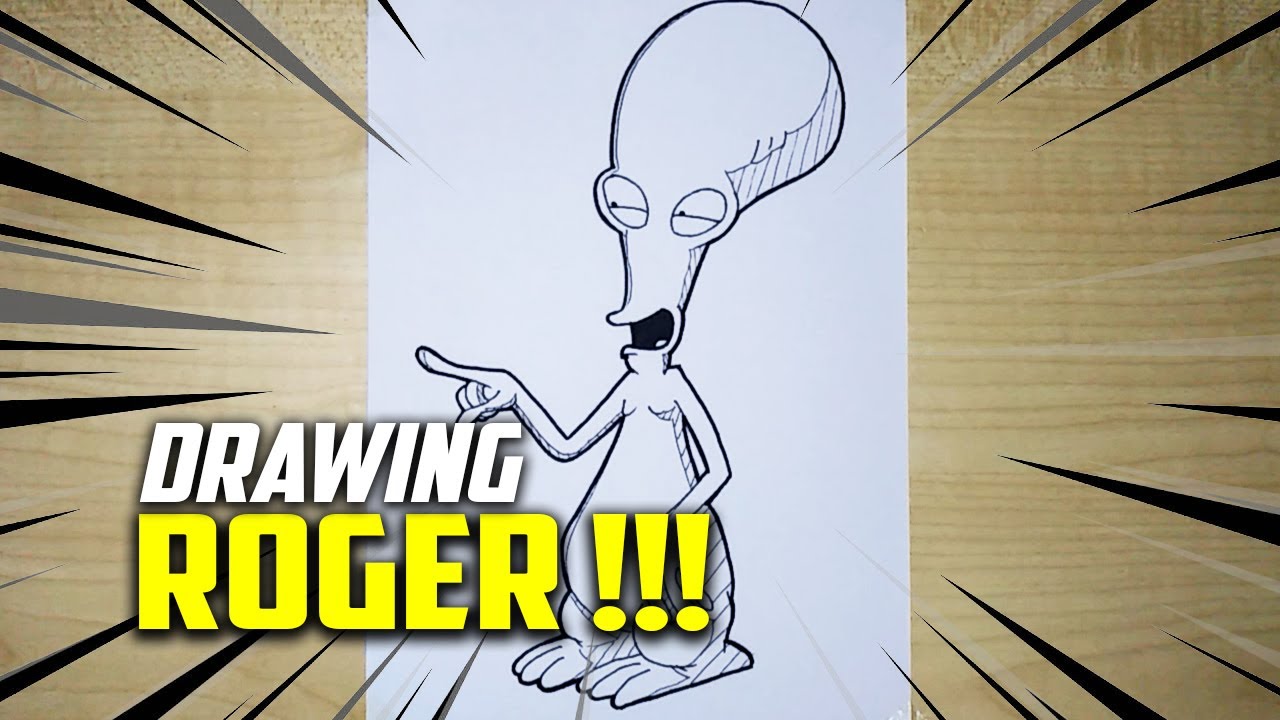 How to Draw ROGER !!! | American Dad! | Cartoon Sketch for Kids - YouTube