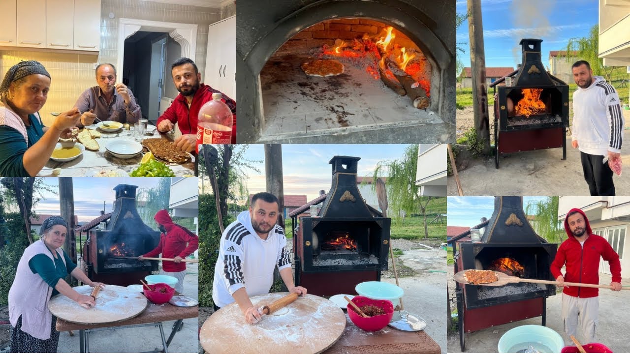 KÖY KARA FIRIN'DA LAHMACUN💯ODUN ATEŞİNDE BU TARİF KAÇMAZ‼️#lahmacun # ...