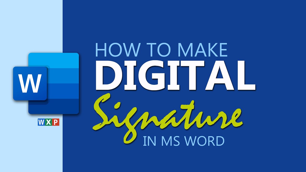 How to Make Digital Signature in MS Word? #wxpm #msword - YouTube