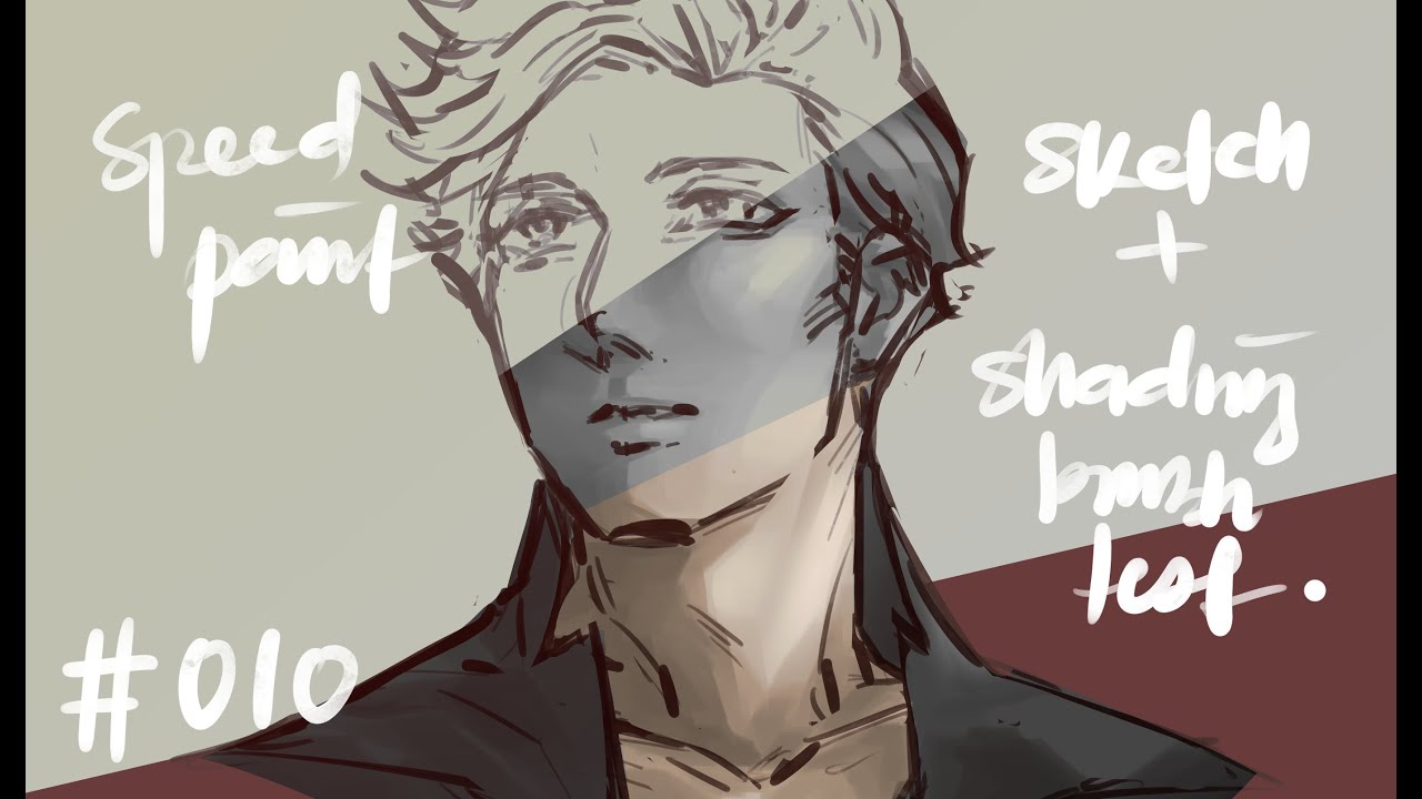 SPEEDPAINT 010 - [ sketch + shading/brush test 1 ] - YouTube