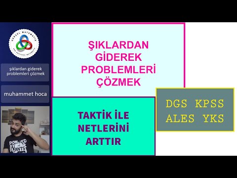 ŞIKLARDAN GİDEREK PROBLEMLERİ ÇÖZMEK DGS KPSS YKS ALES #2020DGS #2020KPSS #DGS