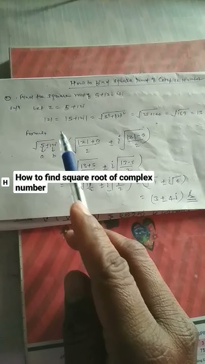how to find square root of complex number - YouTube