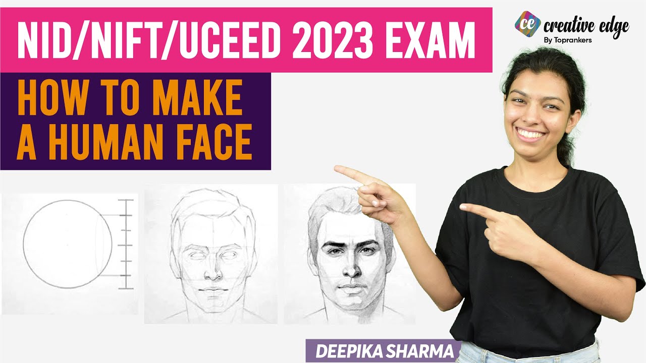 How to Draw Human face | Beginners Tutorial to Draw face front & Side ...