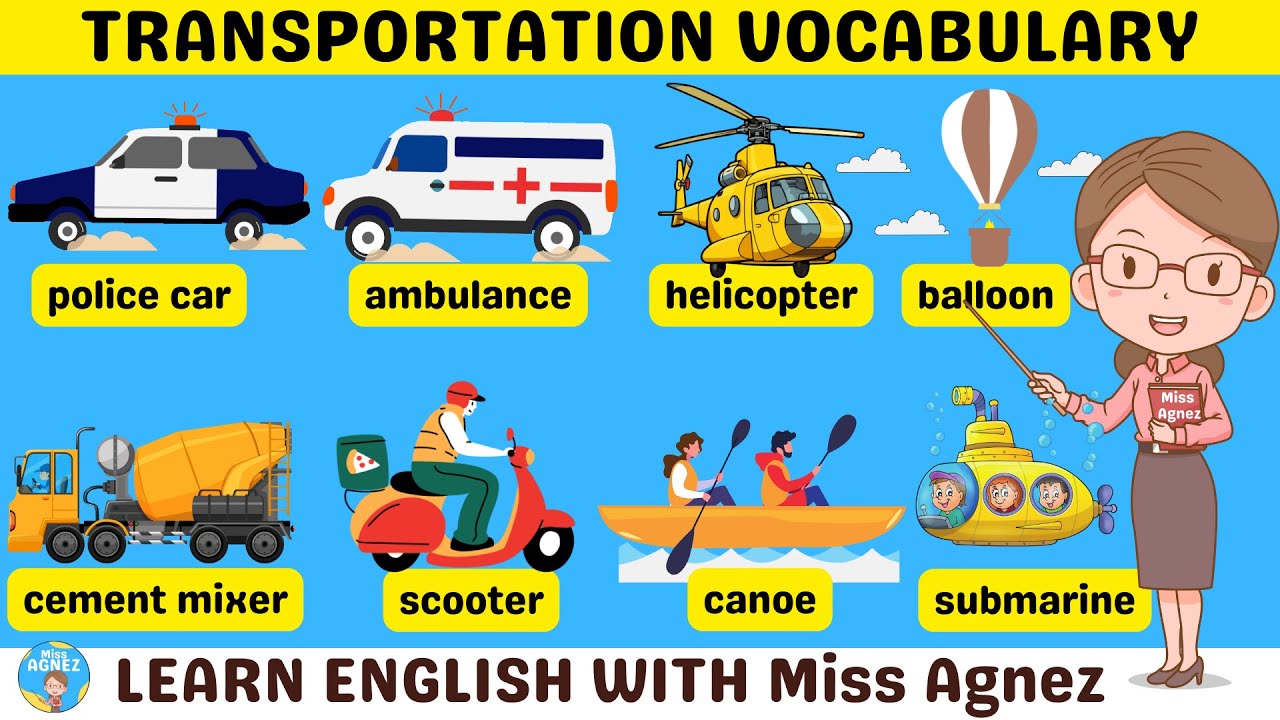38+ Transportation Vehicles Vocabulary With Pictures | Fun English with ...