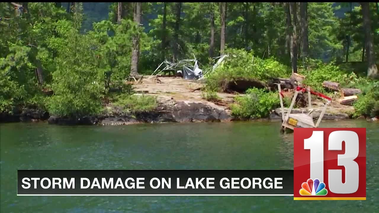 Parts of Lake George gutted by Tuesday's storm damage - YouTube