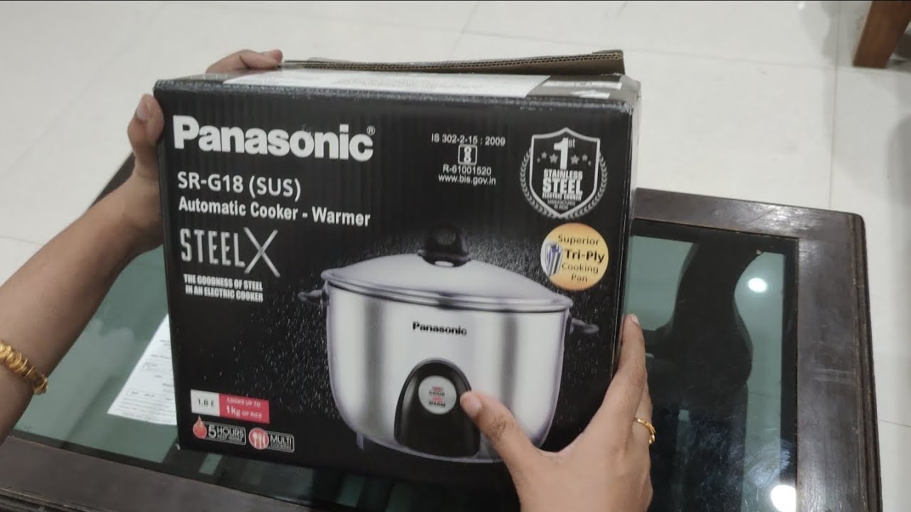 Panasonic SR-G18 (SUS) Stainless Steel Automatic Electric Rice Cooker ...