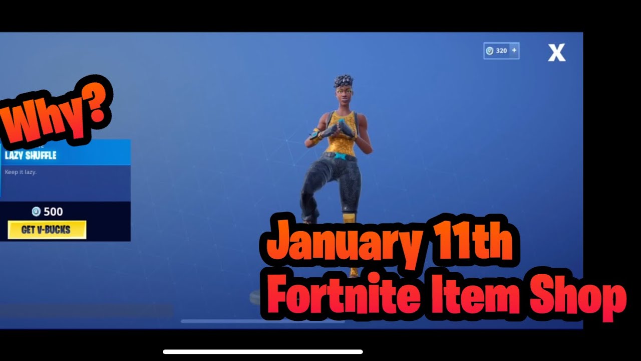 Fortnite Item Shop *NEW* LAZY SHUFFLE EMOTE. (January 11th 2019) - YouTube