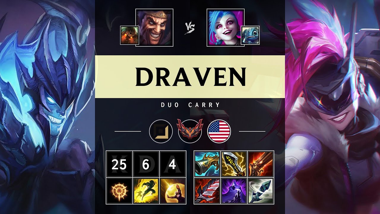 Draven ADC vs Jinx: Legendary - NA Grandmaster Patch 14.20 - YouTube