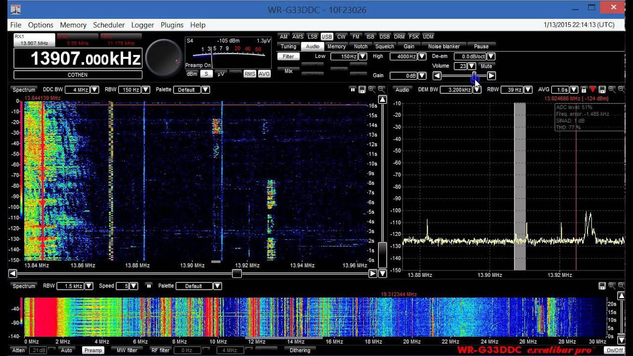 13907 USB Cothen ALE decode demo using MultiPsk - YouTube