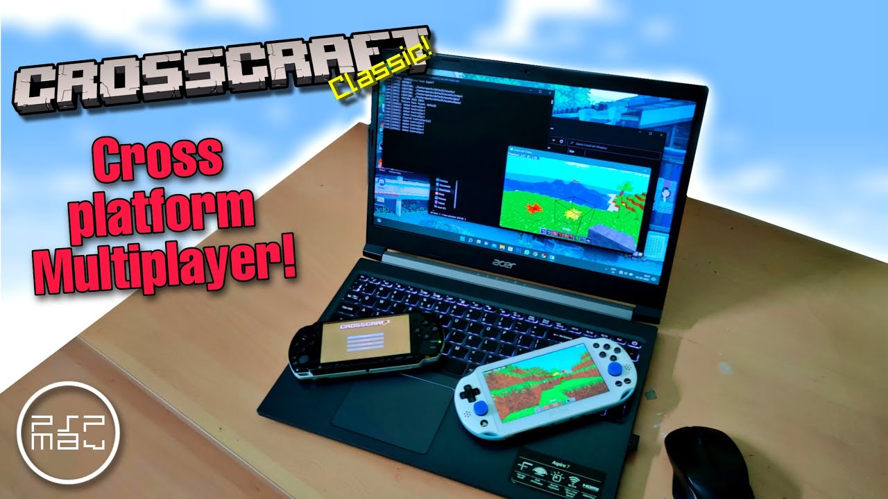 CrossCraft-Classic | PSP, PS Vita, windows, linux and Mac OS - YouTube