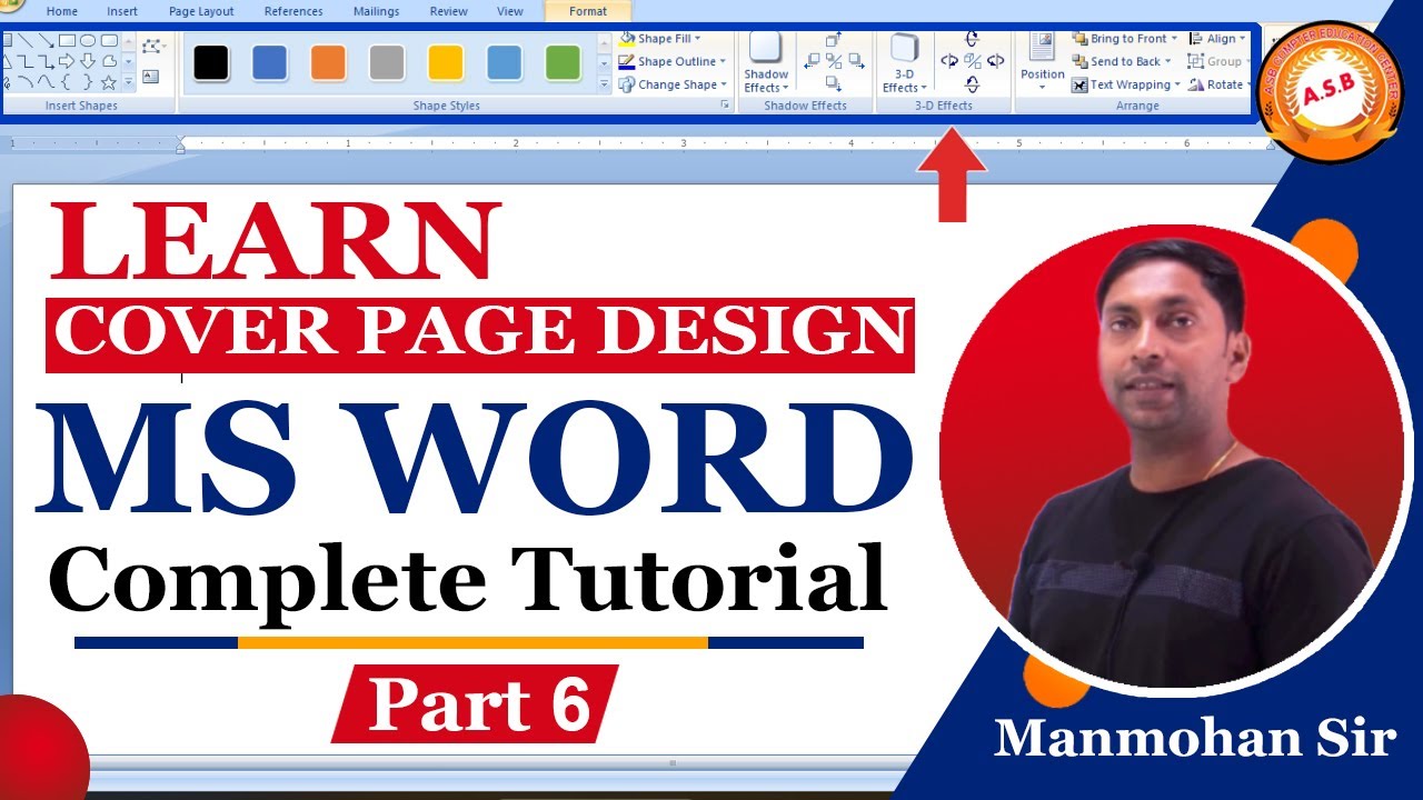 Learn Cover Page Design Formating In Microsoft Word Full Course ...