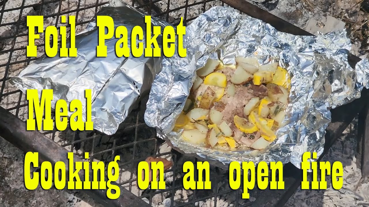 Foil Packet Meal ~ Cooking on an open fire ~ Preparedness - YouTube