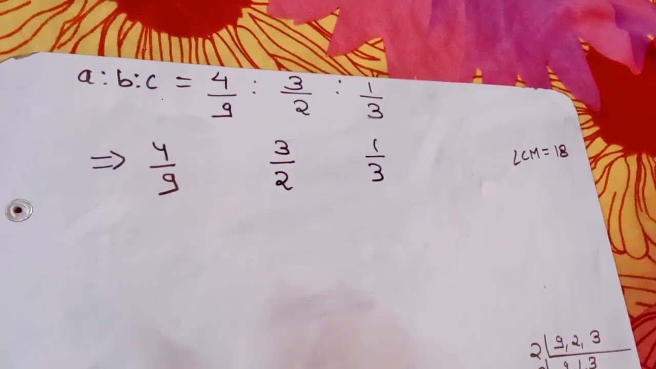 How to find the ratio between three fractions?(Simplification) # ...