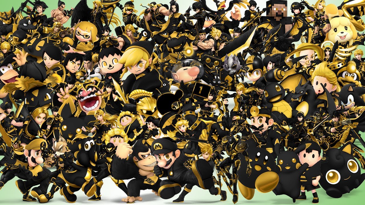 I Gave Every Character in Smash Ultimate a Black and Gold Alt - YouTube
