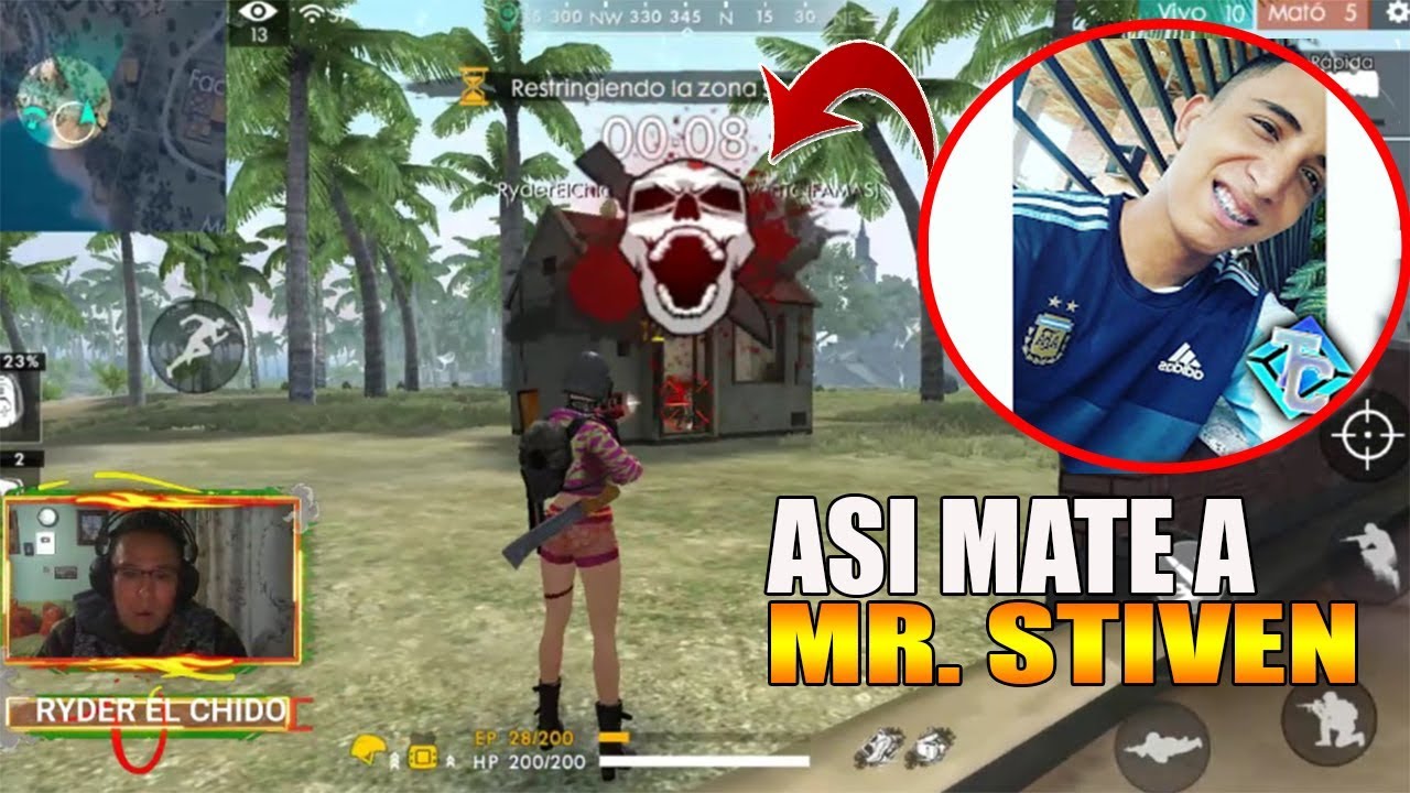 ¡ASI MATE A MR STIVEN TC EN EL TORNEO DE YOUTUBERS ! FREE FIRE - YouTube
